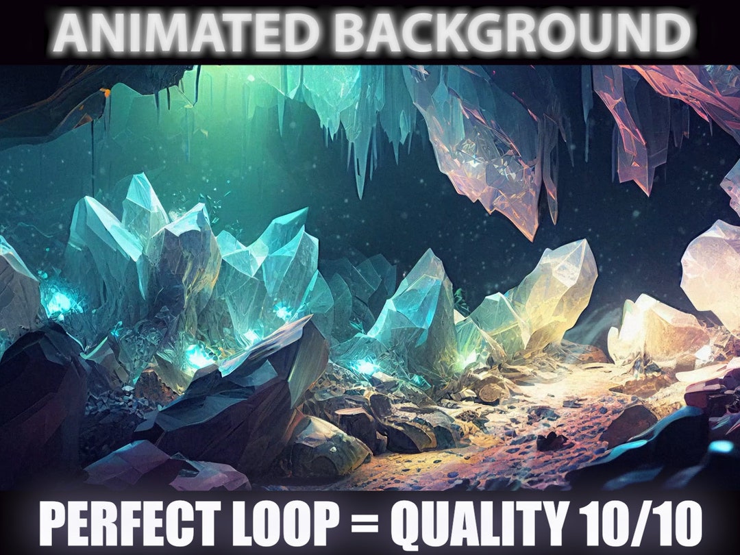 Cozy Crystal Cave | ANIMATED VIRTUAL BACKGROUND | Vtuber Twitch ...