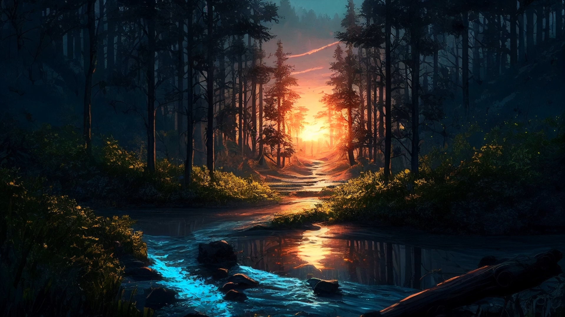 Perfect Sunset ANIMATED VIRTUAL BACKGROUND Vtuber Twitch Streamer ...