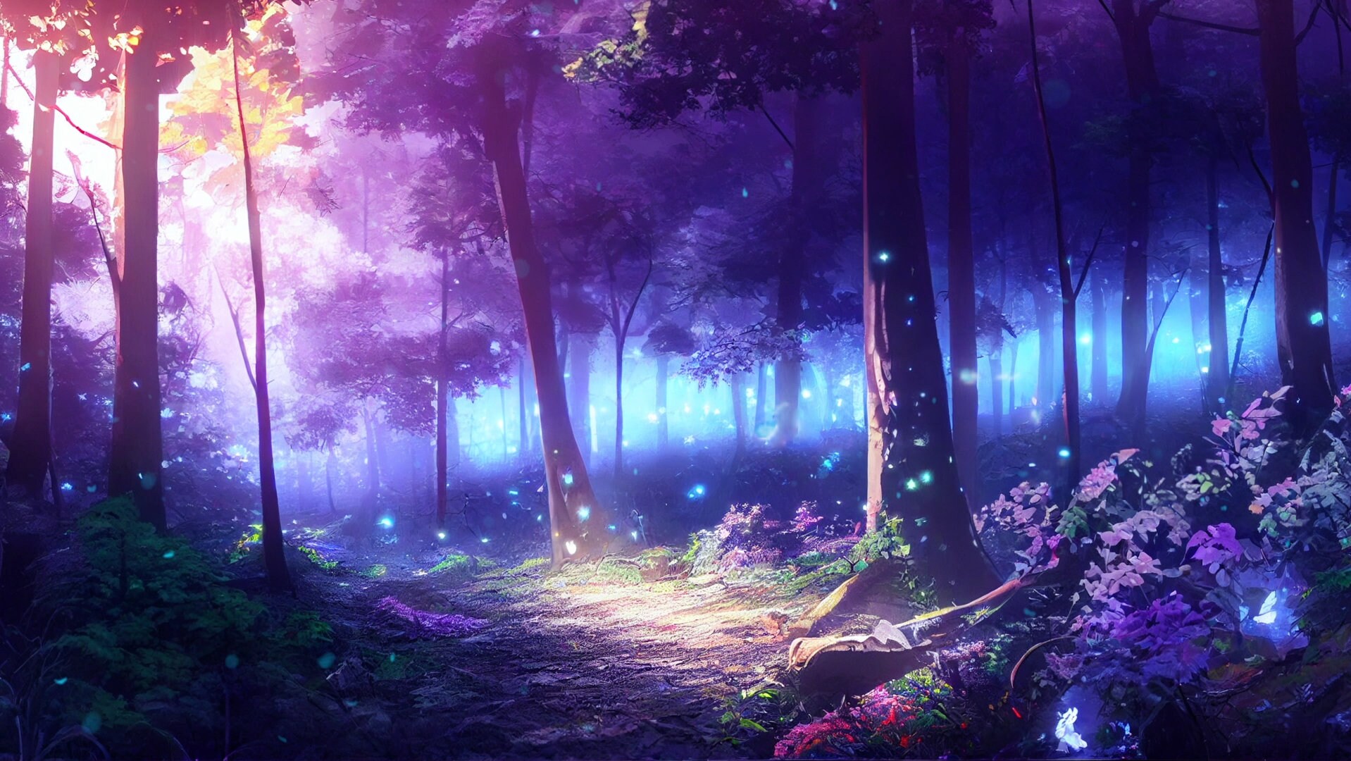Magic Woods ANIMATED VIRTUAL BACKGROUND Vtuber Twitch - Etsy Canada