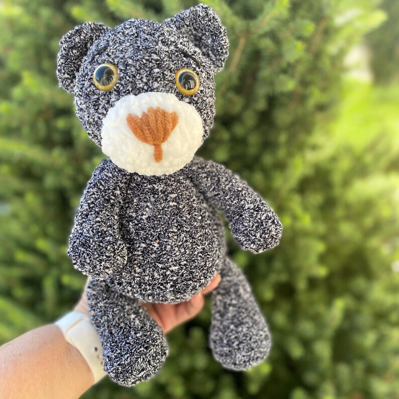 Handmade Crochet Teddy Bear Plush | Soft Stuffed Animal Toy - Etsy