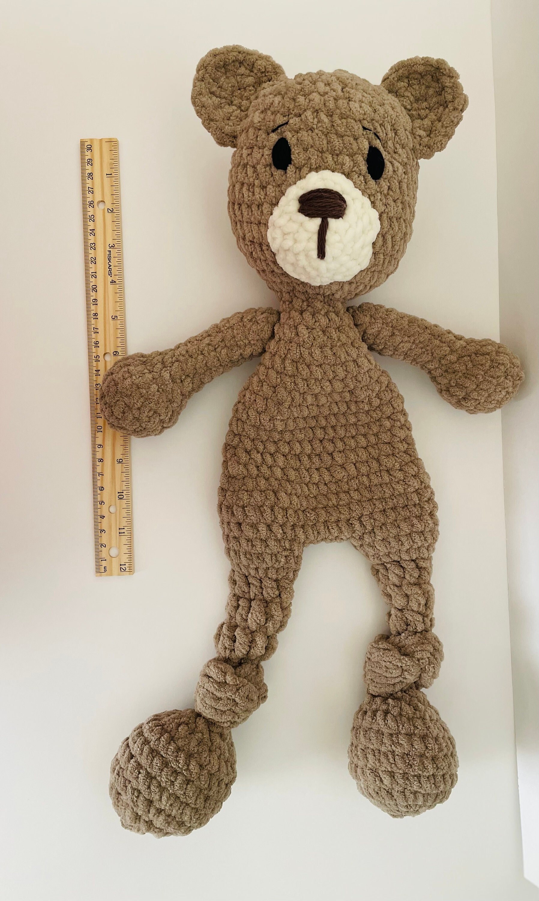 Large Snuggly Bear, Blanket Bear, Lovey Bear. Light Brown Bear ...