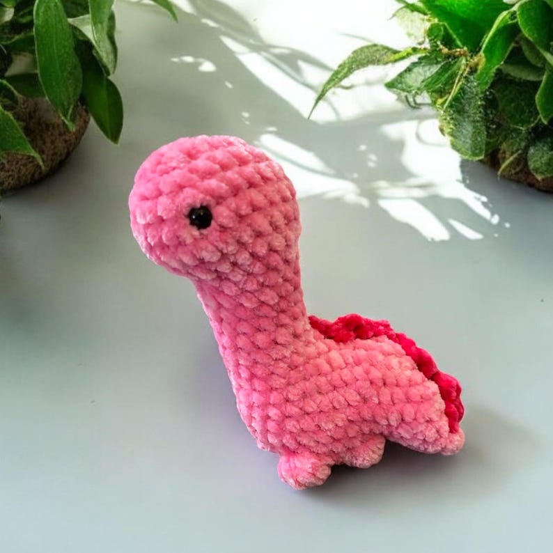 Crocheted Brontosaurus Plushie: Small Dinosaur Toy (5-6 Inches) - Etsy