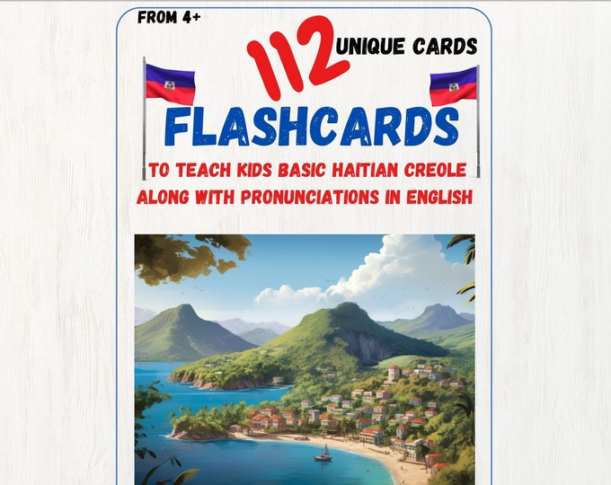Haitian Creole Flashcards | Physical Flashcards | 3-in-1 Alphabet ...