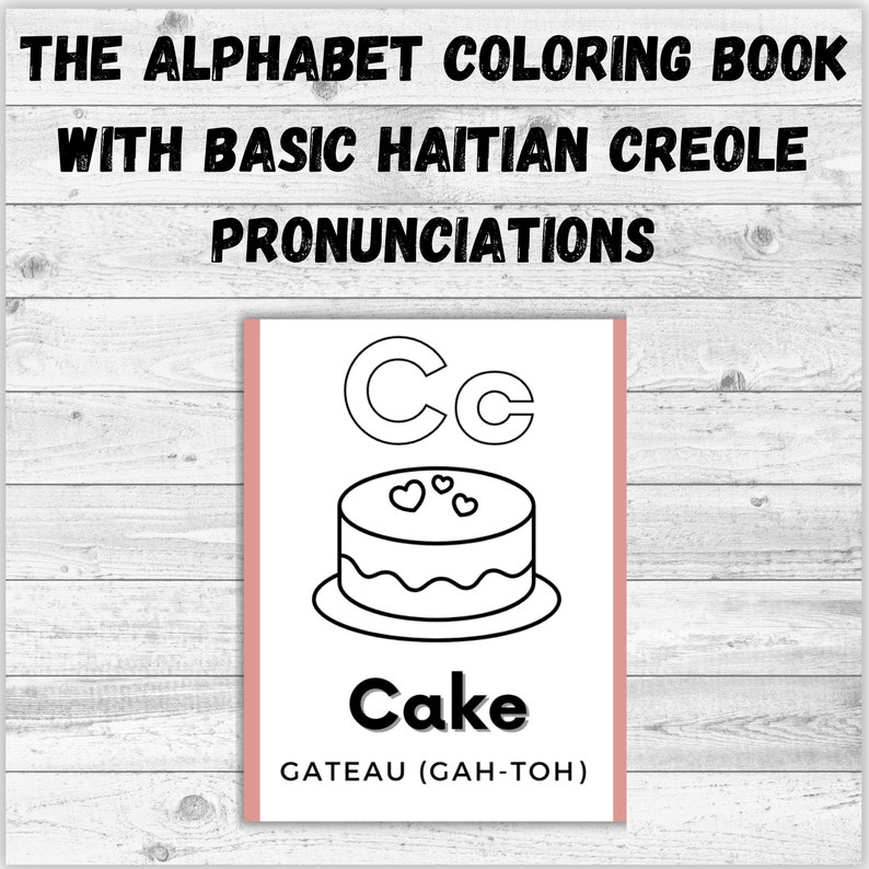 The Alphabet Coloring Book for Kids With Basic Haitian Creole ...