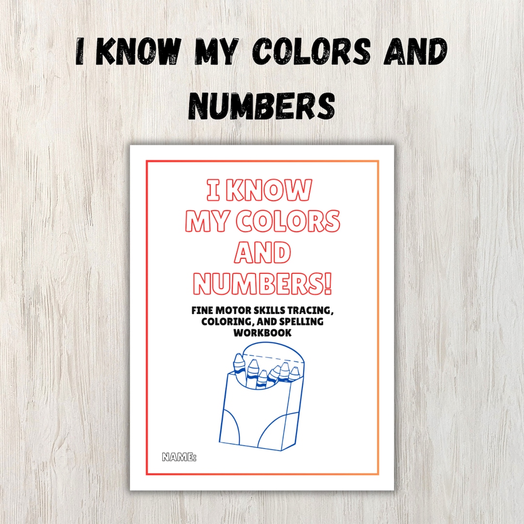 Fine Motor Skills Tracing, Coloring, and Spelling Workbook for Kids - Etsy