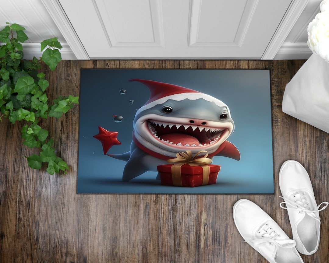 Christmas Baby Shark Doormat,christmas Baby Shark,baby Shark Rug ...
