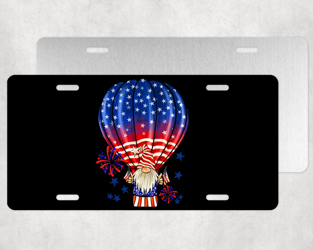 Usa Air Balloon Gnomes License Plate, Gnome License Plate , USA Air ...