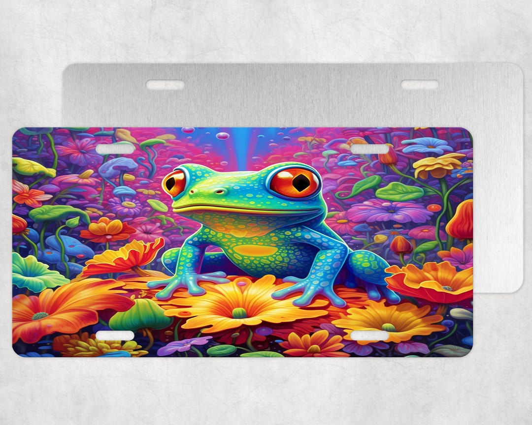 Frog License Plate, Frog,colorful Frog License Plate,animal License ...