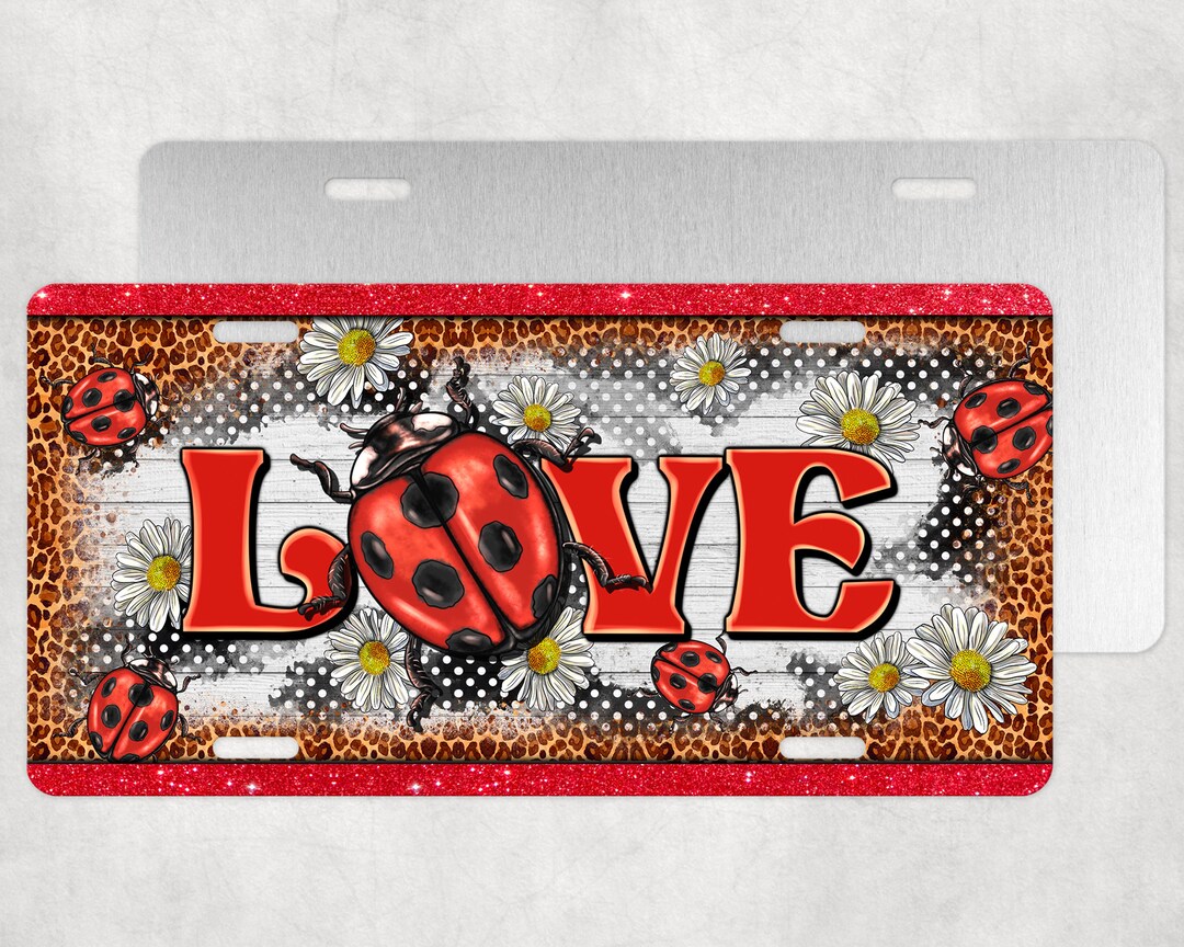 Western Ladybug Love License Plate,ladybird Love License Plate,leopard ...