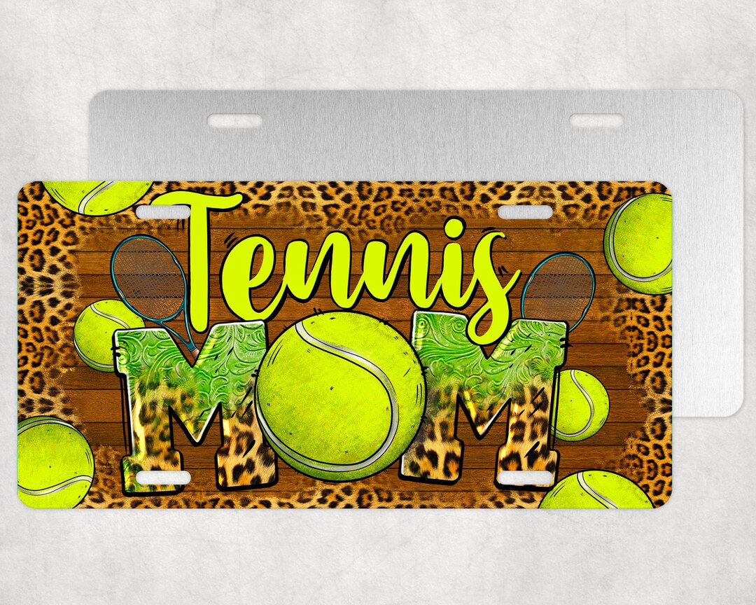 Western Tennis Mom License Plate,leopard Tennis Mom License Plate ...