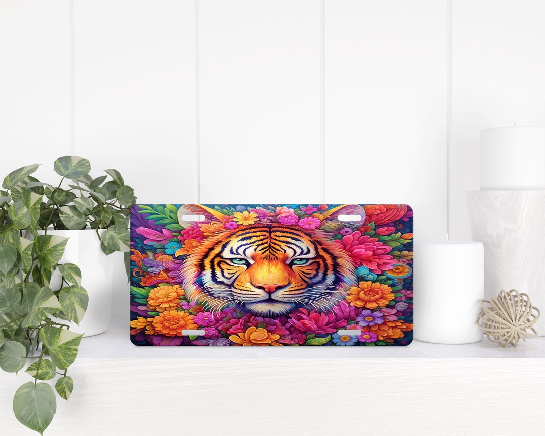 Tiger License Plate, Tiger,colorful Tiger License Plate,animal License ...