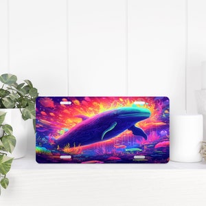 Whale License Plate, Whale,colorful Whale License Plate,animal License ...