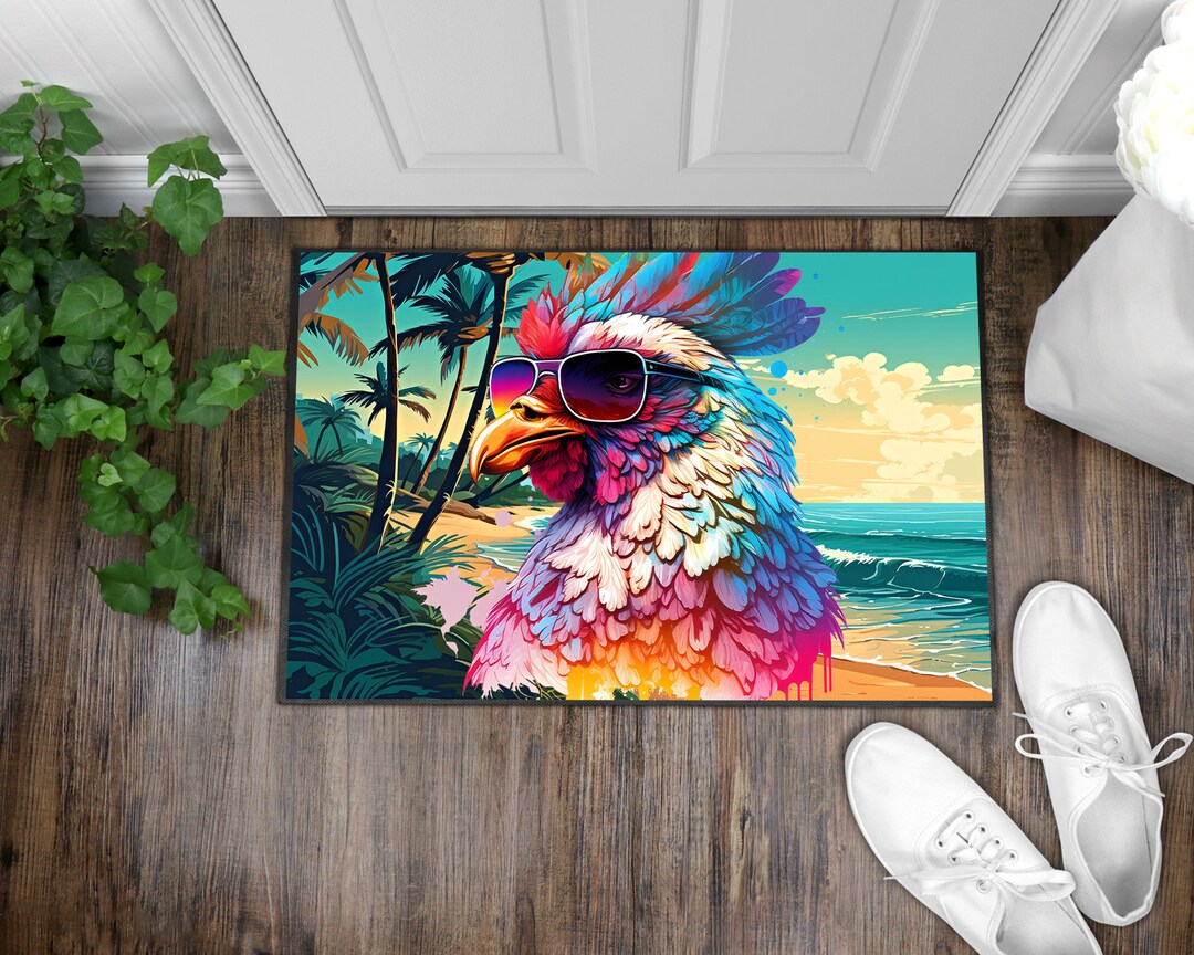 Rooster Door Mat, Rooster Floor Mat, Rooster Rug,animal Rug,animal ...