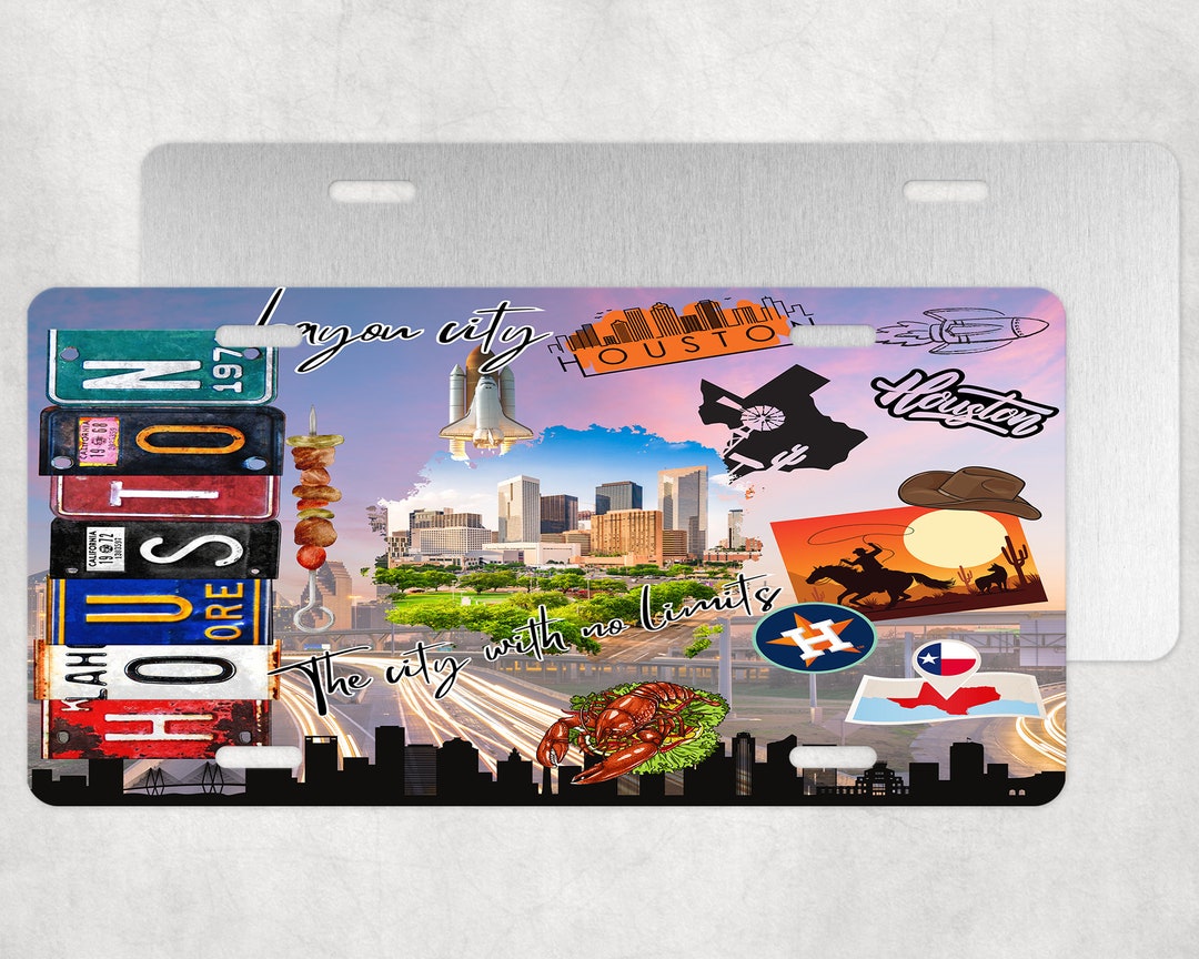 Houston License Plate, Houston Car Plate,state License Plate, Houston ...