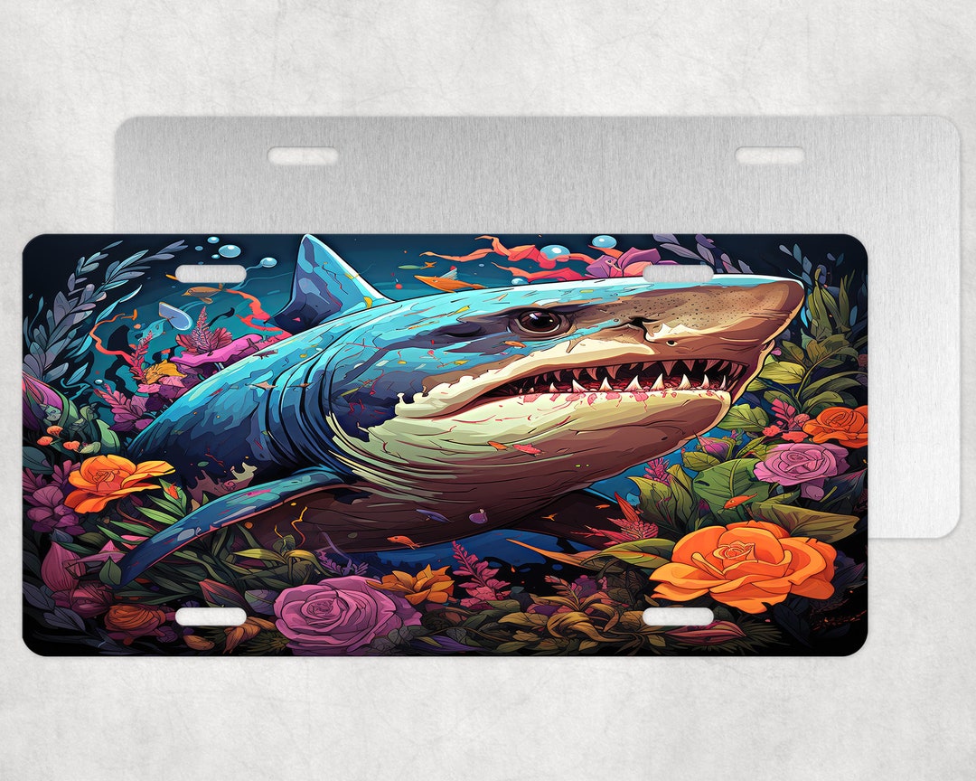 Shark License Plate, Shark Car Plate, Shark,jungle Animals,animal ...