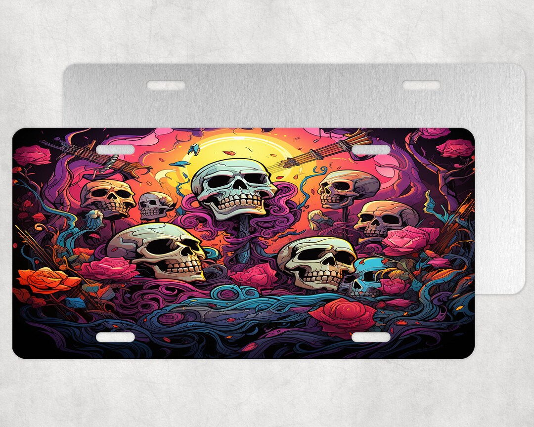 Halloween Group of Skeletons License Plate,halloween License Plate ...