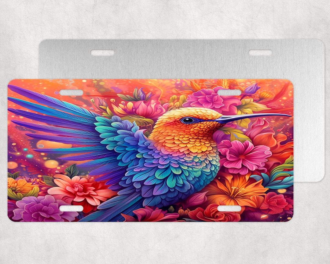 Hummingbird License Plate, Hummingbird,colorful Hummingbird License ...