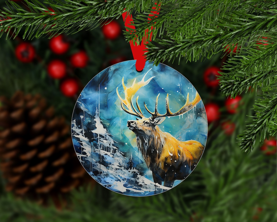 Christmas Deer Ornament, Deer Ornament, Deer Ornaments,christmas ...