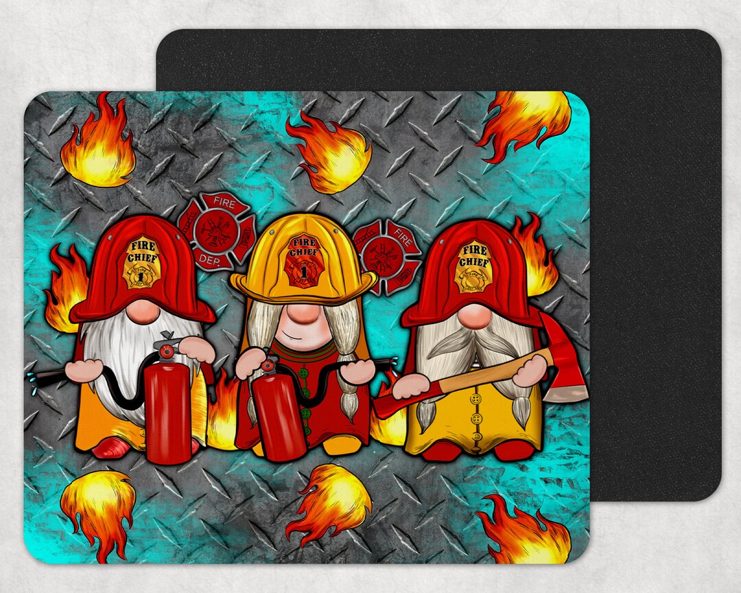 Firefighter Gnomes Mouse Pad,gnomes Mouse Pad,firefighter Gnomes - Etsy