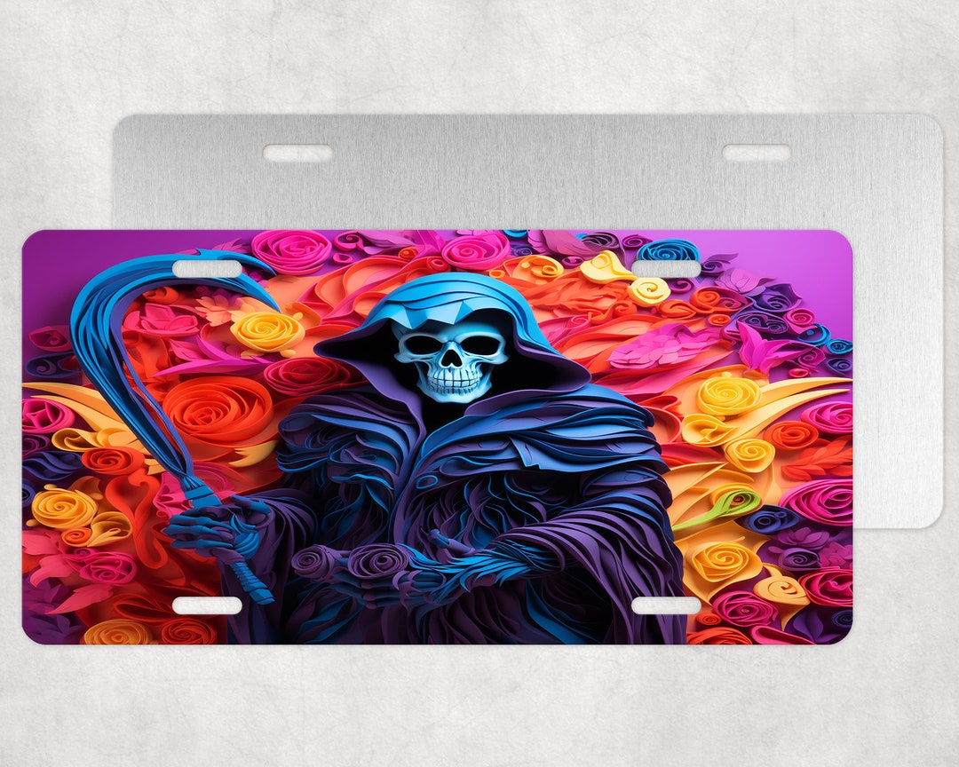 Halloween Grim Reaper License Plate,halloween License Plate,hallowen ...