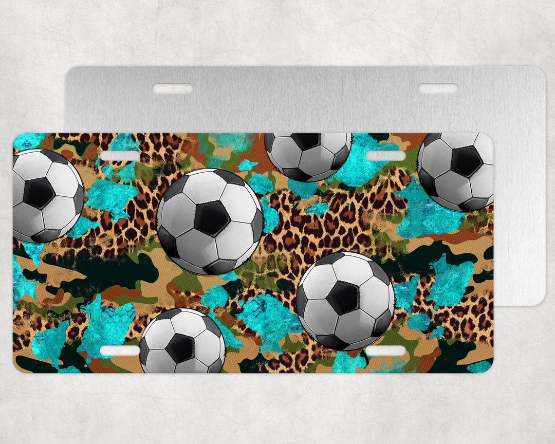 Western Leopard Camouflage Soccer License Plate,soccer License Plate ...