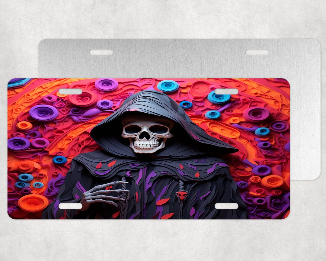 Halloween Grim Reaper License Plate,halloween License Plate,hallowen ...