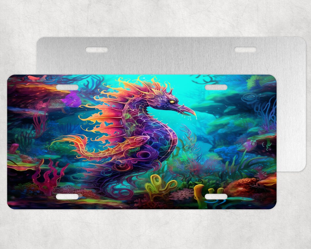 Leafy Sea Dragon License Plate, Leafy Sea Dragon,colorful Leafy Sea ...