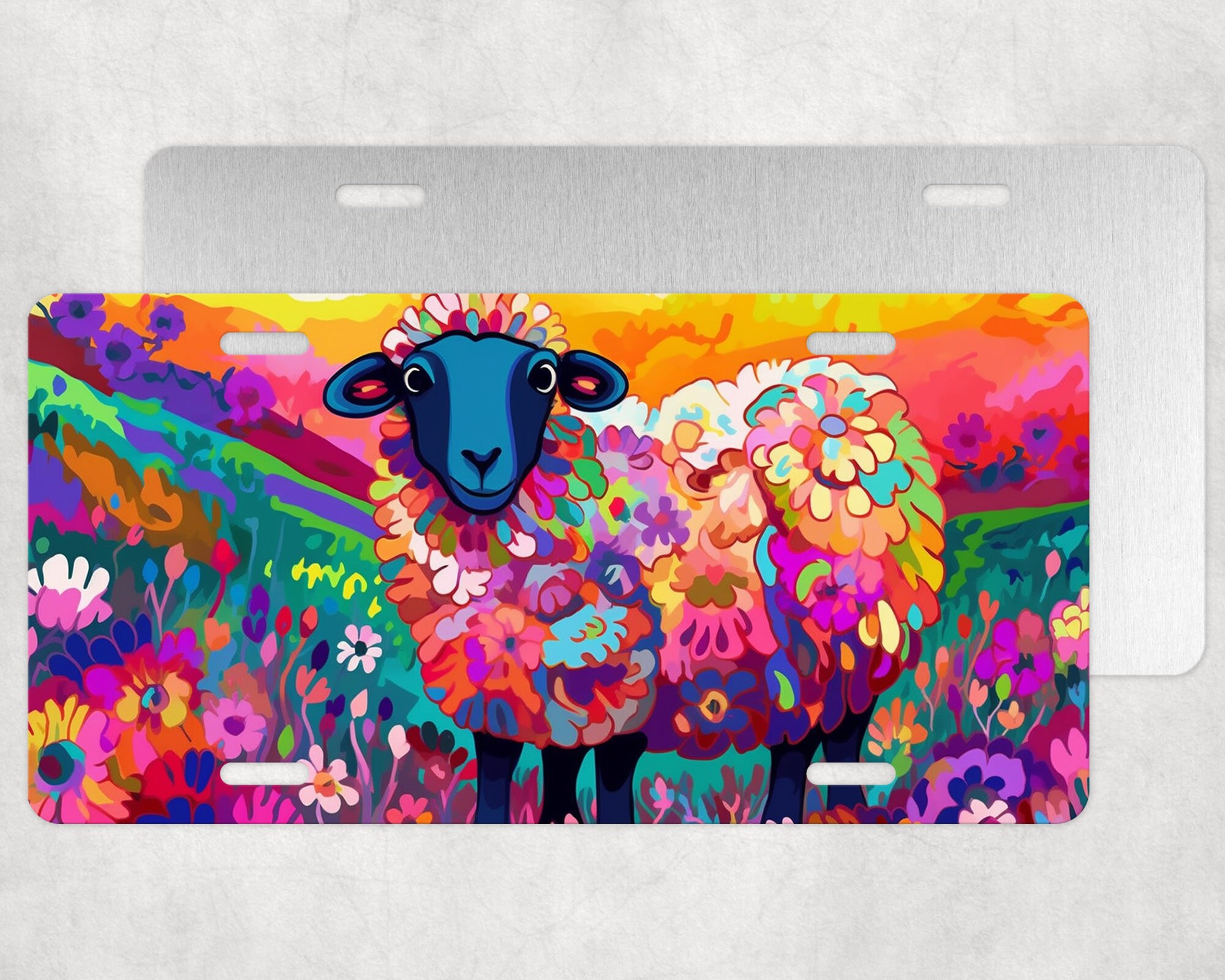 Neon Sheep License Plate Sheep Licence Plateneon License - Etsy