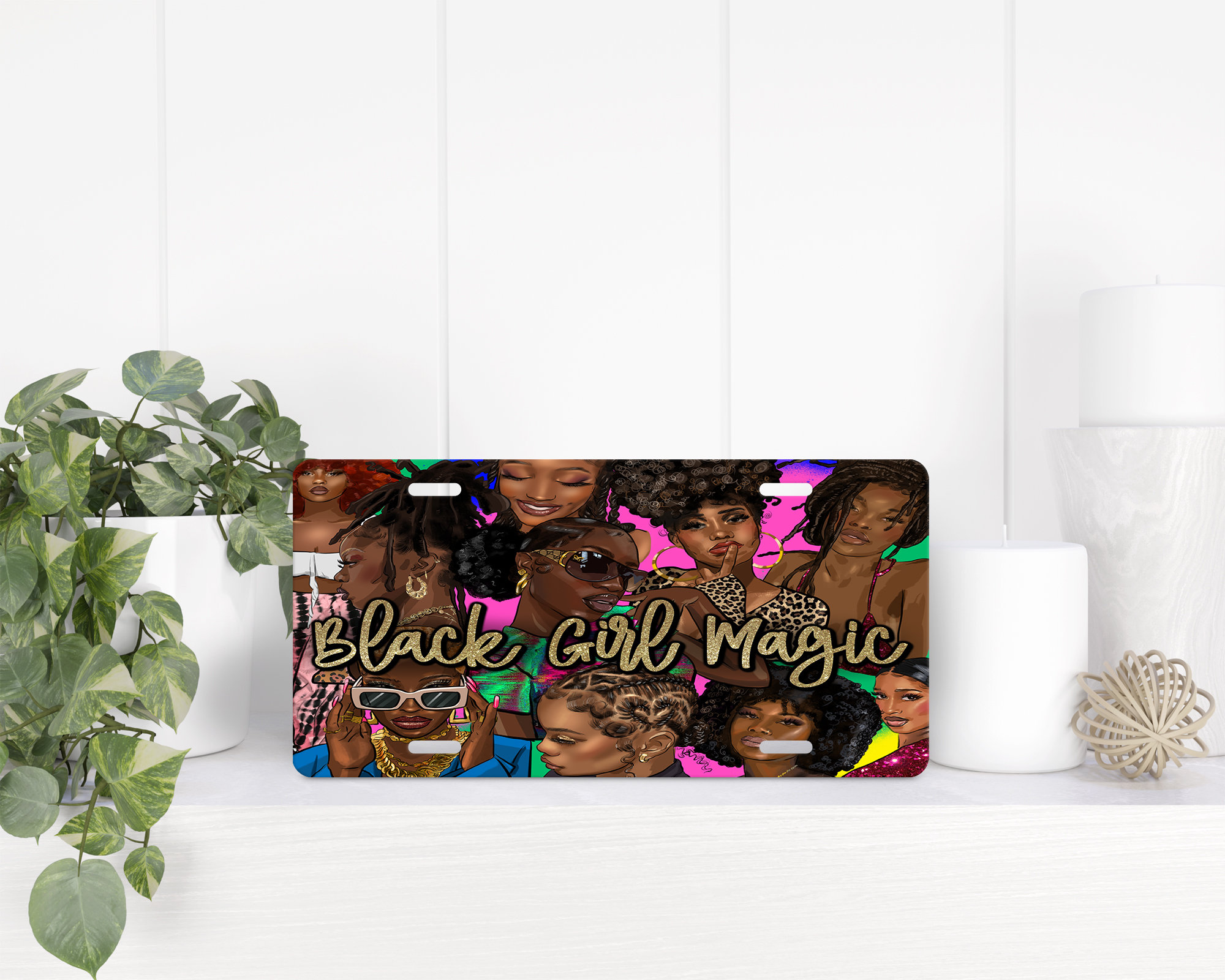 Black Girl Magic License Plate ,black Girl Magic,black Girl License ...