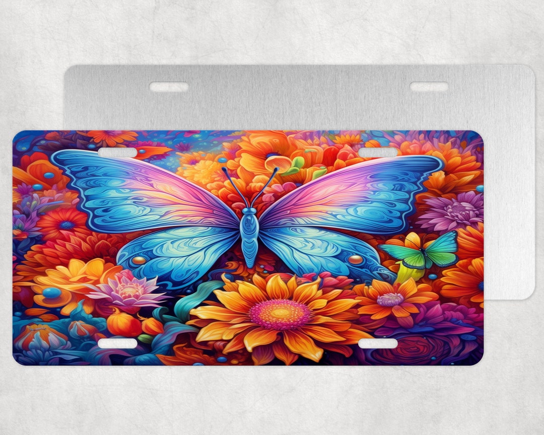Butterfly License Plate, Butterfly,colorful Butterfly License Plate ...