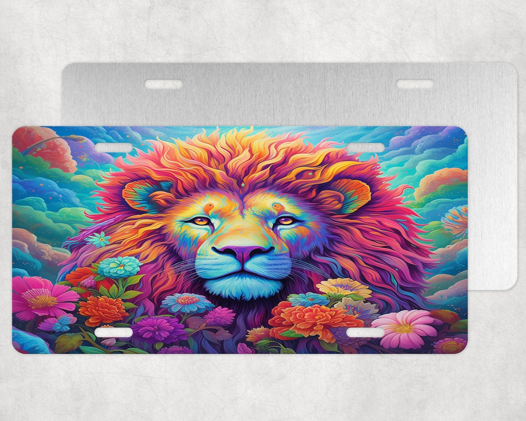 Lion License Plate, Lion,colorful Lion License Plate,animal License ...