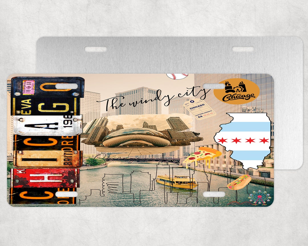 Chicago License Plate, Chicago Car Plate,state License Plate, Chicago ...