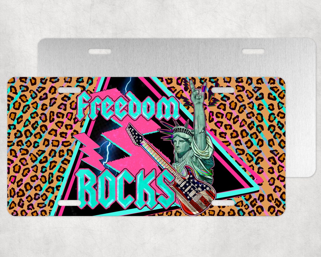 Western Freedom Rocks Statue of Liberty License Plate,4th of July ...