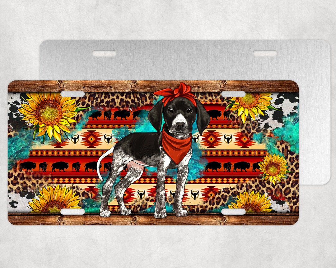 German Shorthaired Pointer License Plate,sunflower License Plate,german ...