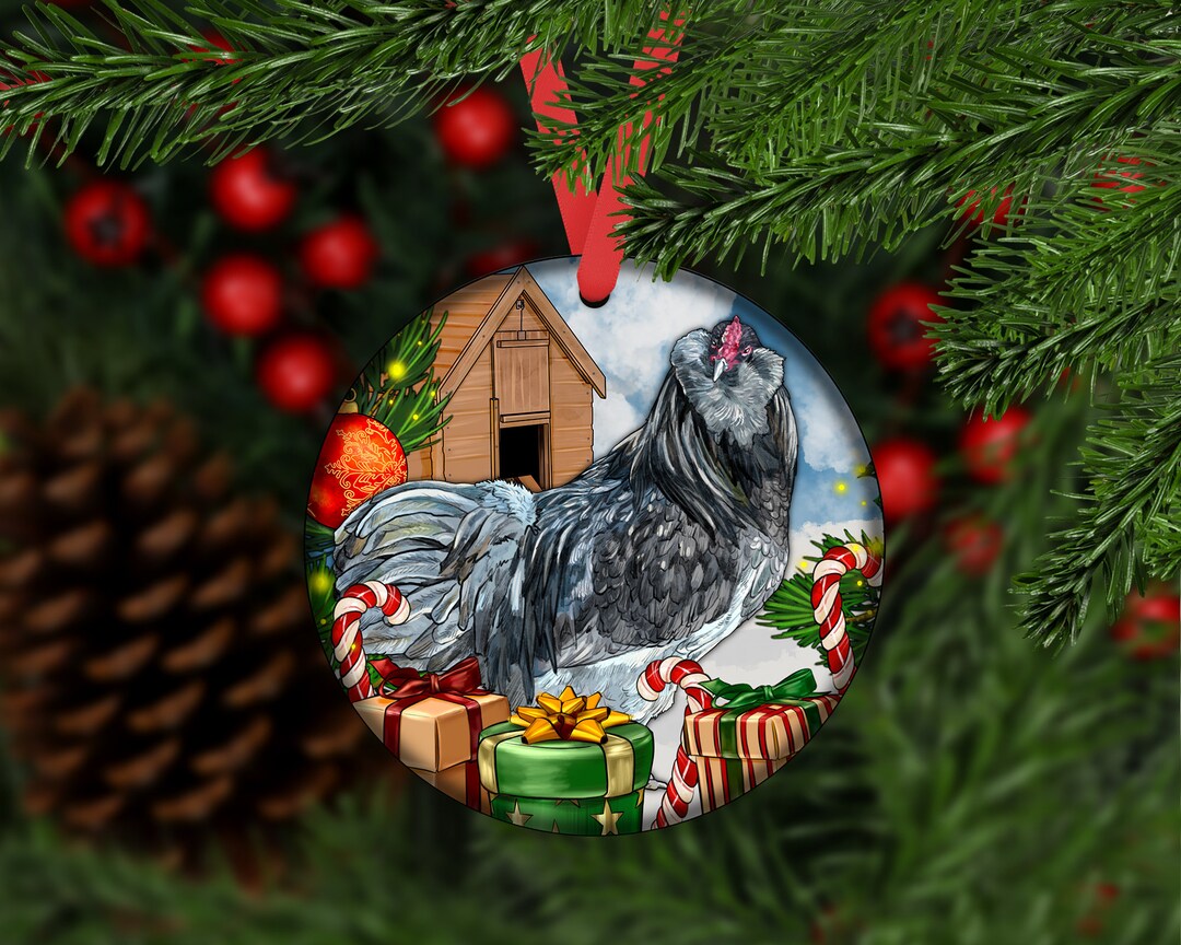 Christmas Rooster Ornament, Rooster Car Coaster, Rooster Ornaments ...