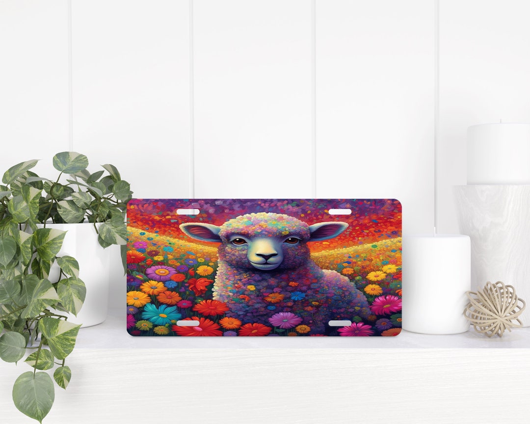 Sheep License Plate,sheep,colorful Sheep License Plate,animal License ...