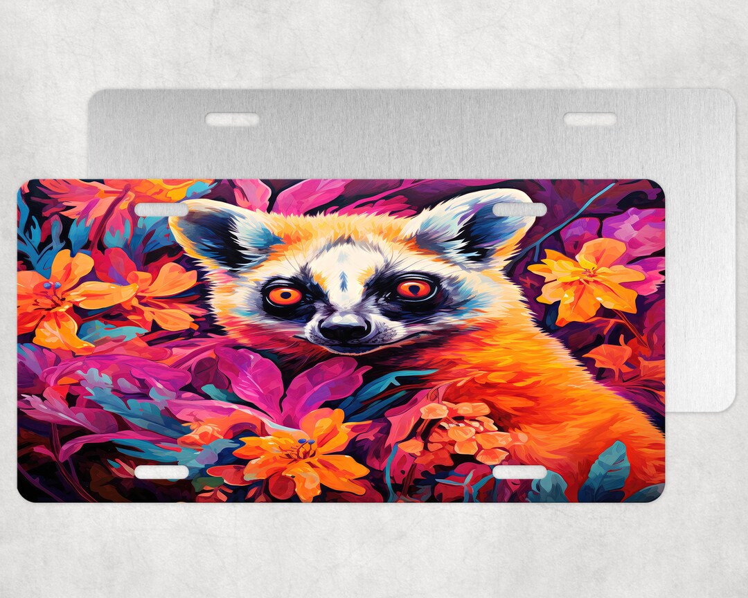 Lemur License Plate, Lemur Car Plate, Lemur,jungle Animals,animal ...