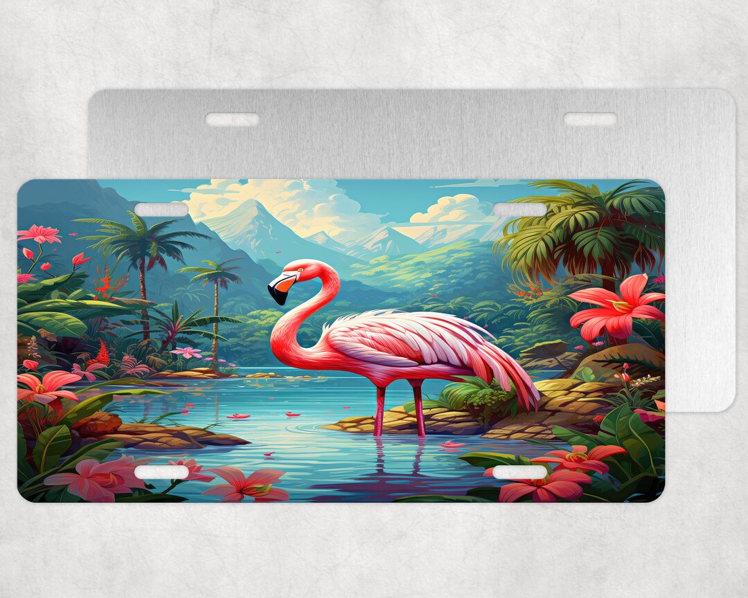 Flamingo License Plate, Flamingo Car Plate, Flamingo,jungle Animals ...