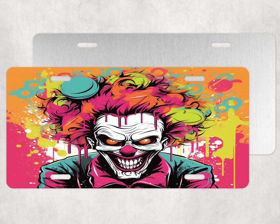 Halloween Scary Clown License Plate,halloween License Plate,halloween ...