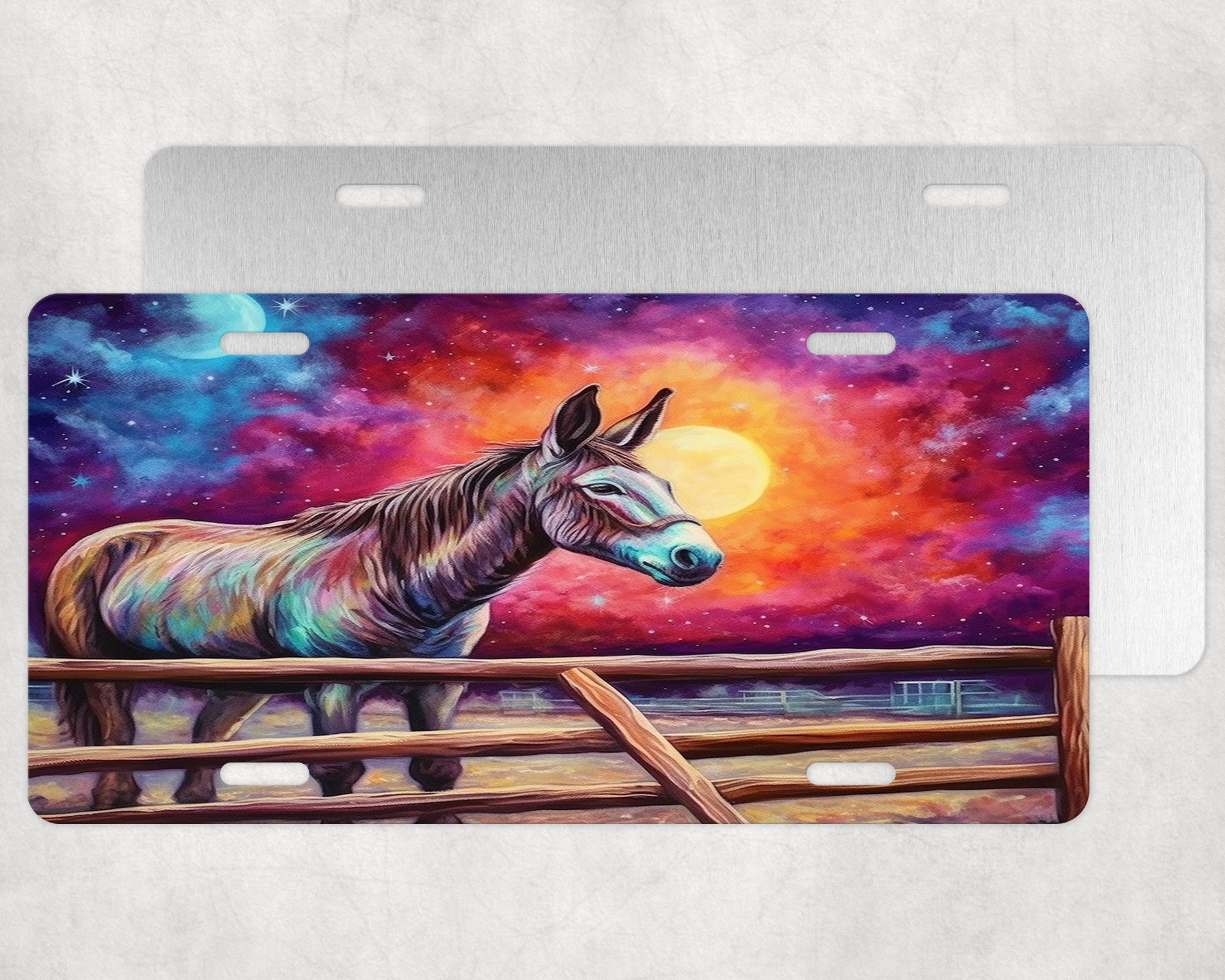 Donkey License Plate, Donkey,colorful Donkey License Plate,animal ...