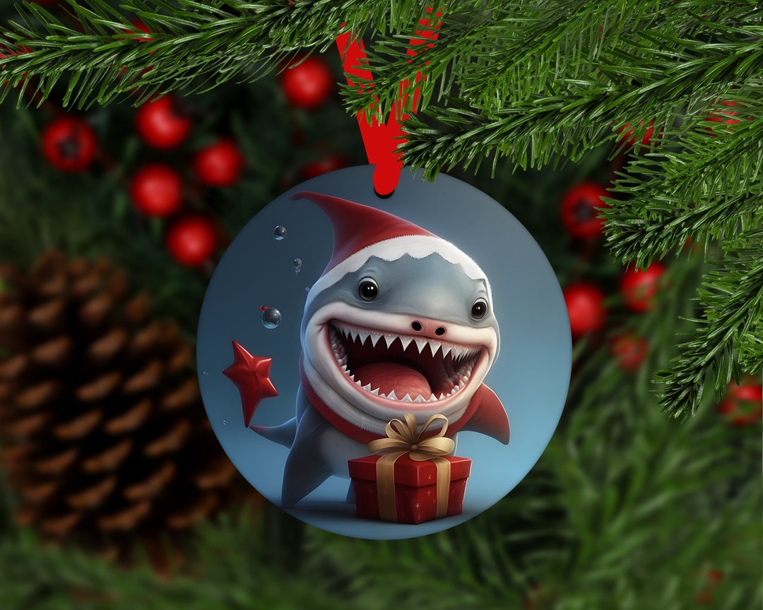 Christmas Baby Shark Ornament,baby Shark Car Coaster,baby Shark ...