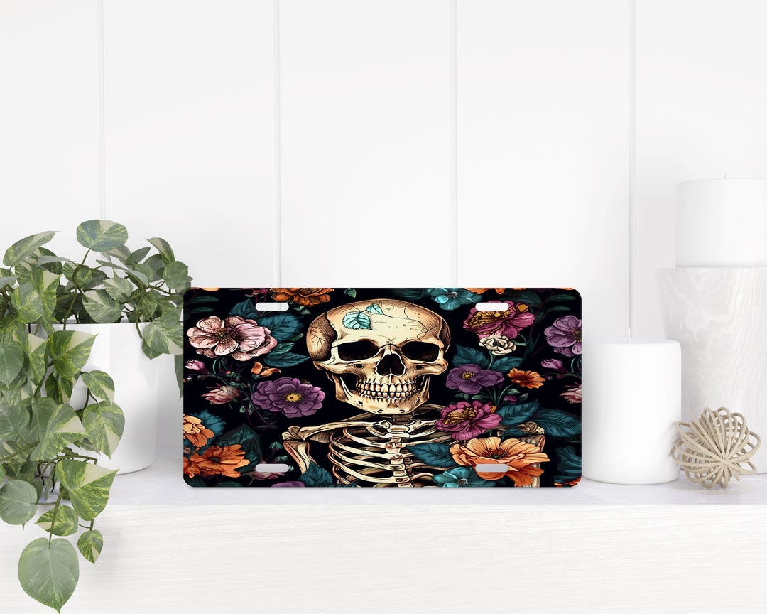 Skeleton License Plate,skeleton Car Plate, Skull License Plate,skeleton ...