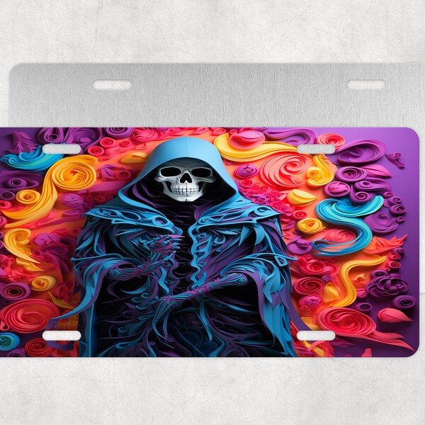 Grim Reaper License Plate - Etsy