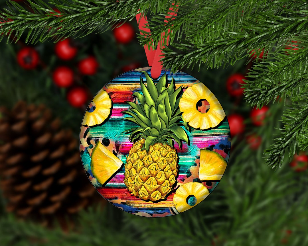 Christmas Pineapple Ornament, Pineapple Car Coaster, Pineapple ...