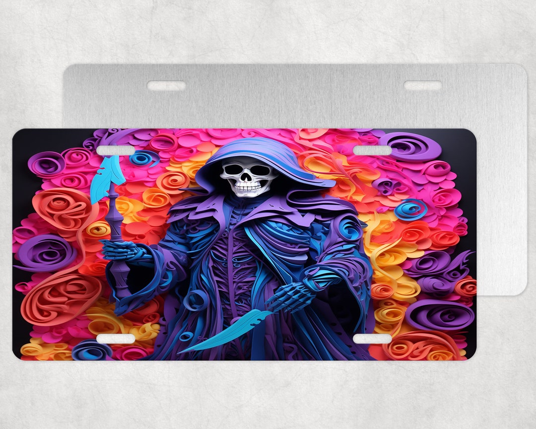Halloween Grim Reaper License Plate,halloween License Plate,hallowen ...