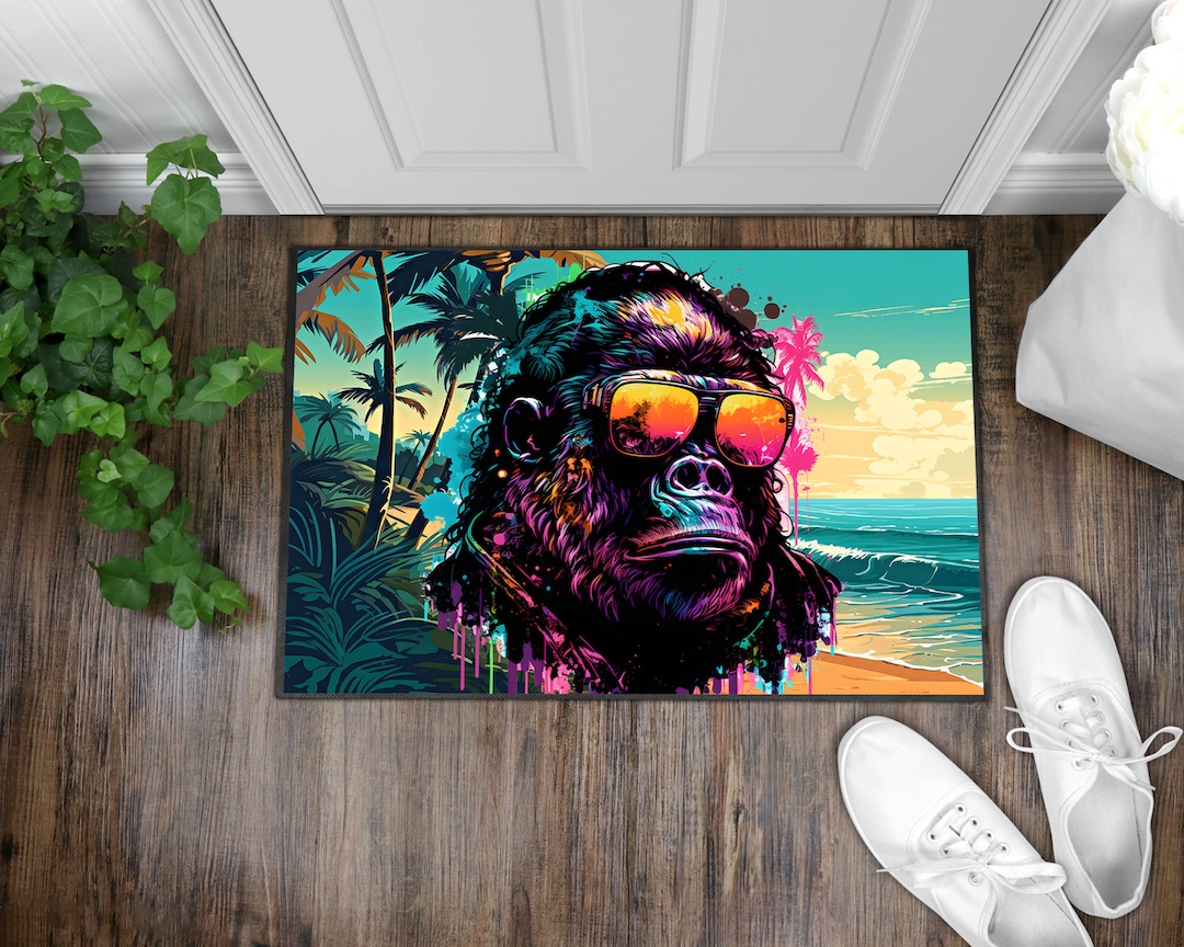 Gorilla Door Mat, Gorilla Floor Mat, Gorilla Rug,animal Rug,animal ...