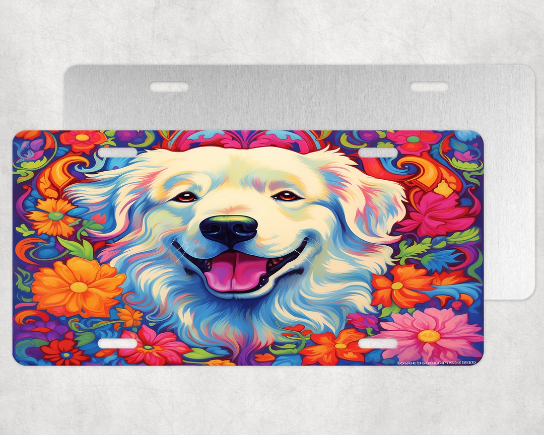 Colorful Dog License Plate, Dog Licence Plate,neon License Plate,animal ...