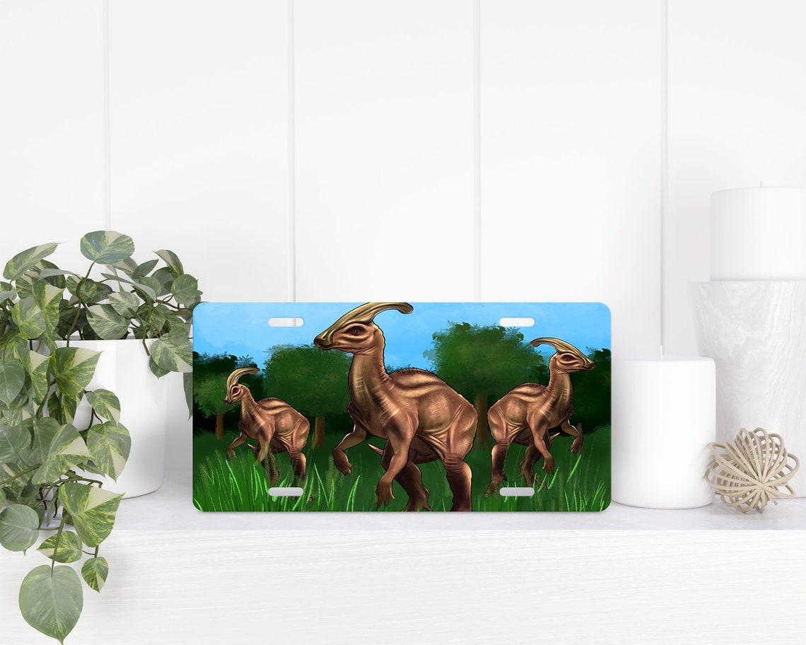 Parasaurolophus License Plate,dinosaur License Plate,parasaurolophus ...