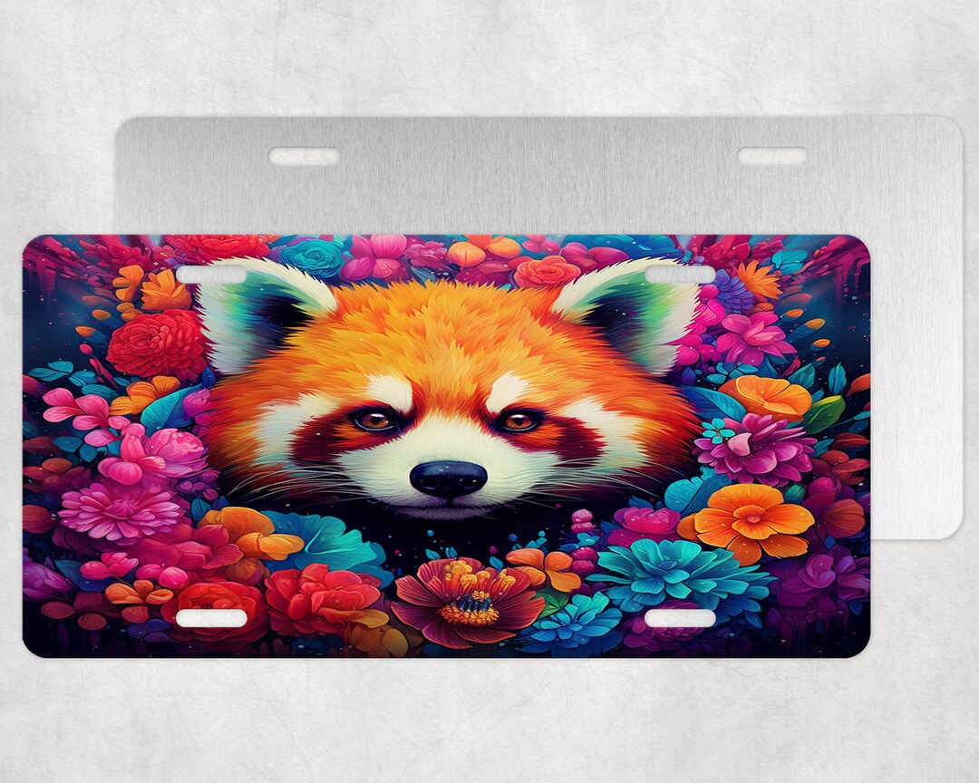 Red Panda License Plate, Red Panda,colorful Red Panda License Plate ...