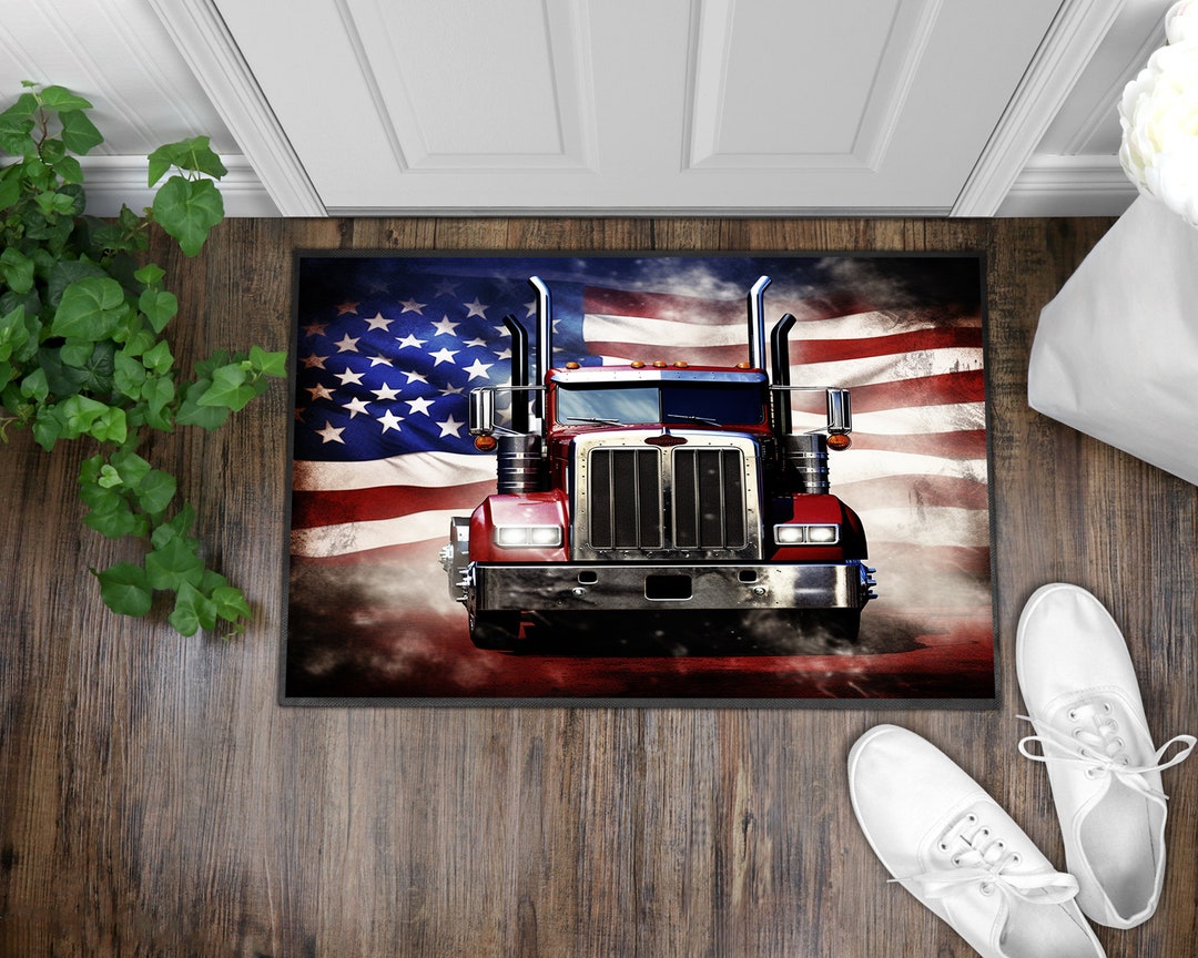 Truck Door Mat,usa Flag Truck Rug, Truck Rug,usa Flag Floor Mat,gift ...
